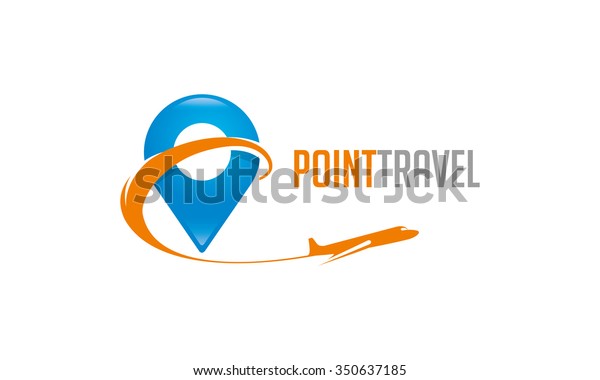Point Travel Logo Stock Vector (Royalty Free) 350637185