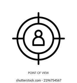 Point View Icon Line Art Style Stock Vector (Royalty Free) 2196754567 ...
