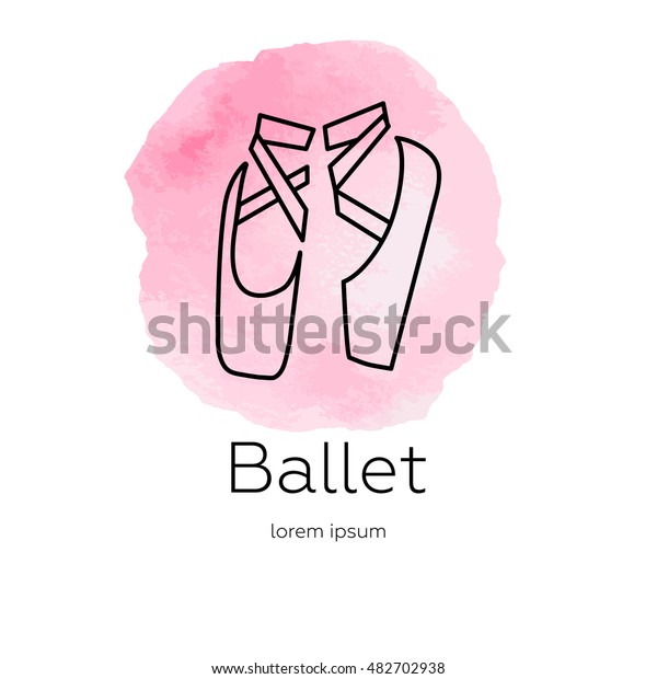 Pointe Shoes Logo Made Trendy Line Stock Vector (Royalty Free ...