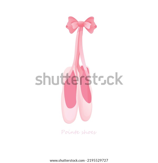 Pointe Shoes Vector Illustration Template Postcard Stock Vector ...