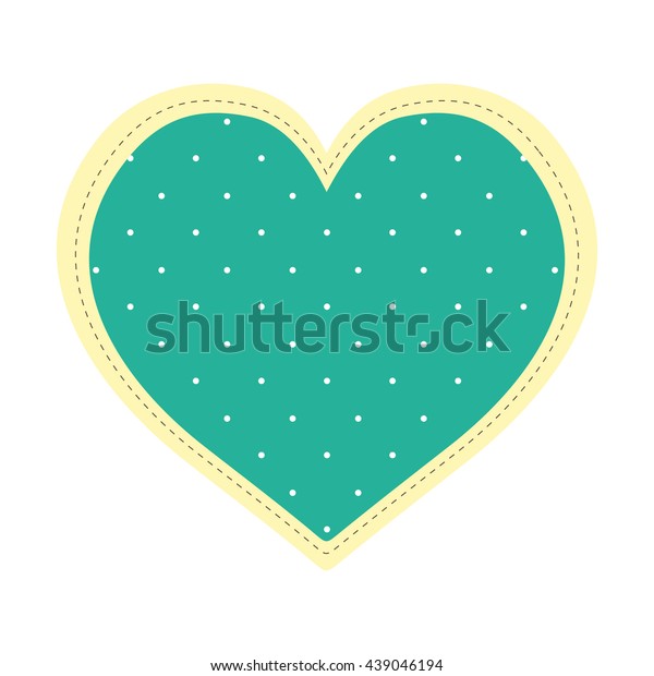 Pointed Heart Shape Icon Sticker Design Stock Vector (Royalty Free ...
