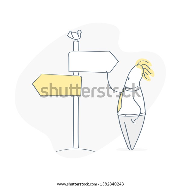 Pointer Crossroad Signpost Saying This Way Stock Vector (Royalty Free ... Pointer Crossroad Signpost Saying This Way Stock Vector (Royalty Free ...