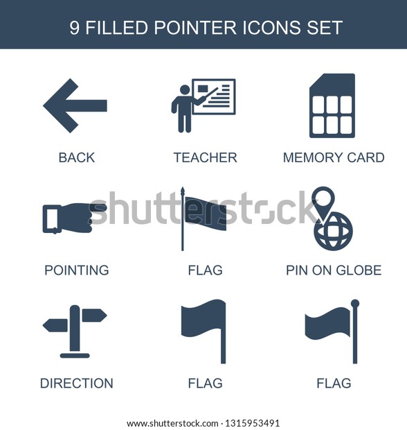 Pointer Icons Trendy 9 Pointer Icons Stock Vector (Royalty Free ...
