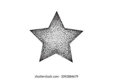 Pointillism Star Icon Vector Drawing Dot Stock Vector (Royalty Free ...