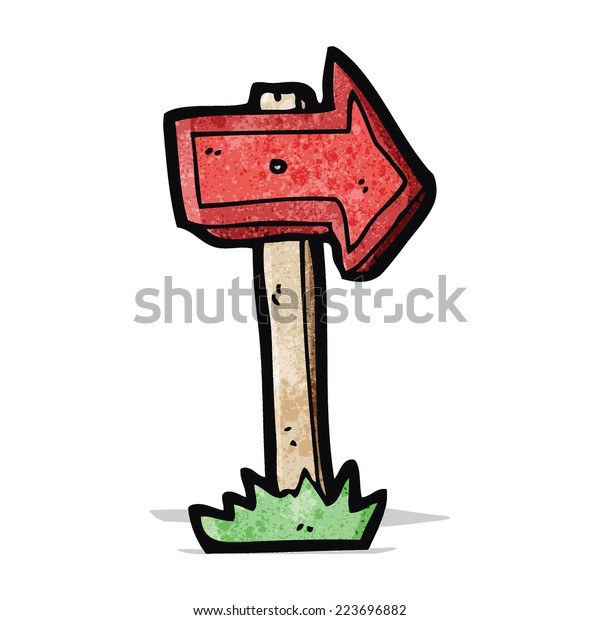 Pointing Arrow Sign Cartoon Stock Vector (Royalty Free) 223696882 ...