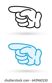 Pointing Cartoon Finger Vector Stock Vector (Royalty Free) 643960150 ...