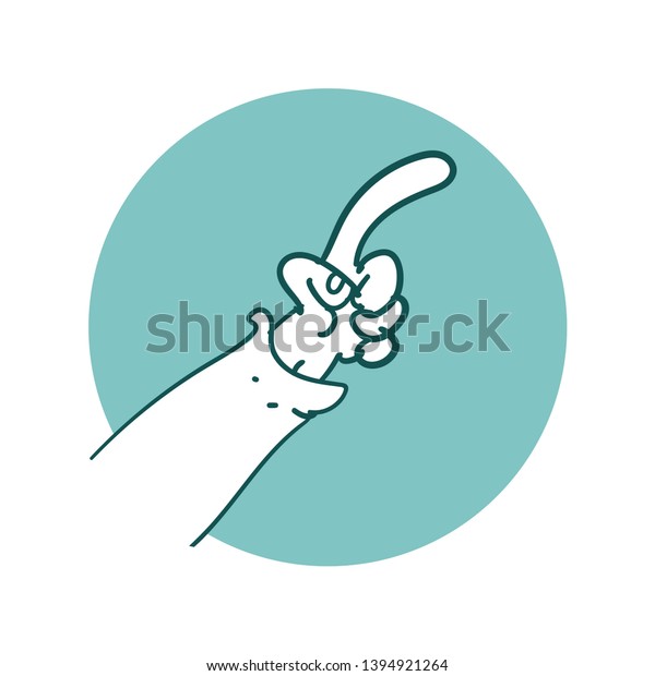 Pointing Finger Cartoon Style Vector Illustration 库存矢量图（免版税）1394921264 ...