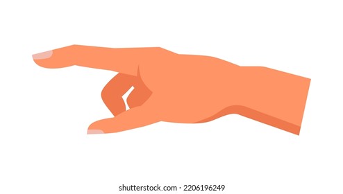 Pointing Finger Showing Direction Isolated Hand Stock Vector (Royalty ...