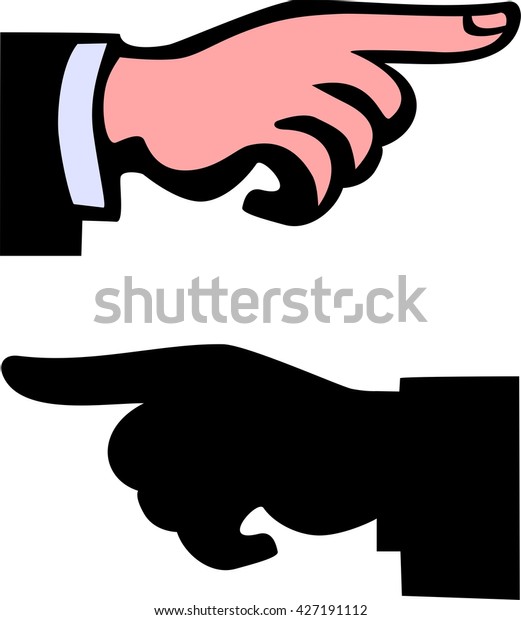 Pointing Finger Symbol Stock Vector (Royalty Free) 427191112