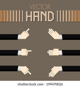 Pointing Hand Cartoon Vector Graphic Stock Vector (Royalty Free ...