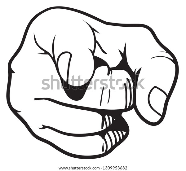 Pointing Hand Gesture Stock Vector (Royalty Free) 1309953682 | Shutterstock