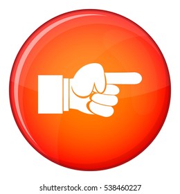 Pointing Hand Gesture Icon Digital Red Stock Illustration 1099243463