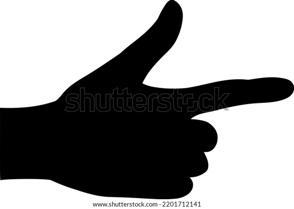Pointing Hand Isolated Vector Silhouette Stock Vector (Royalty Free ...