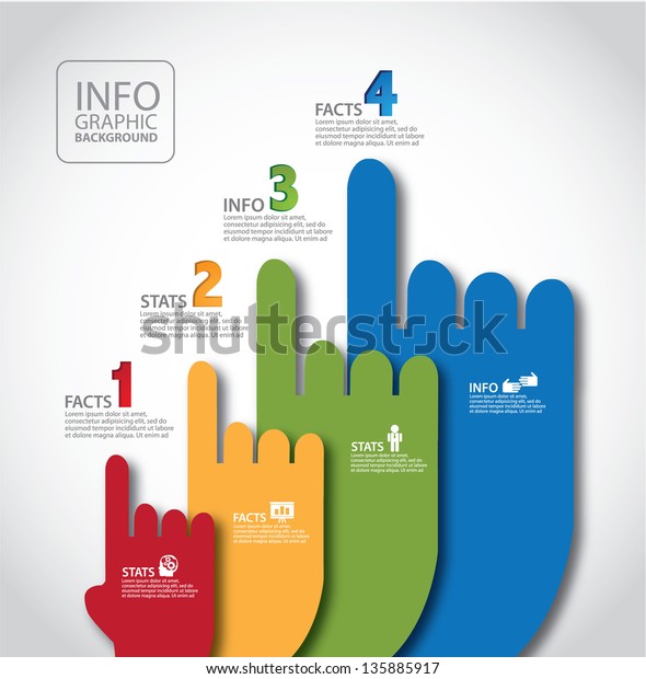 Pointing Hands Infographic Template Eps 10 Stock Vector (Royalty Free ...