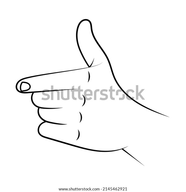 Pointing Index Finger Sketch Illustration: เวกเตอร์สต็อก (ปลอดค่า ...