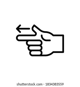 Pointing Left Hand Sign Icon Logo Stock Vector (Royalty Free ...