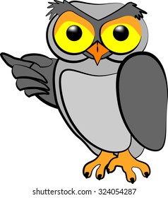 Pointing Owl Stock Vector (Royalty Free) 324054287