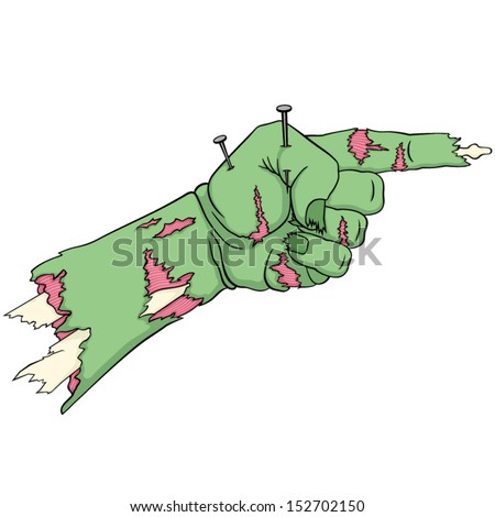 Pointing Zombie Hand Vector Stock Vector (Royalty Free) 152702150 ...