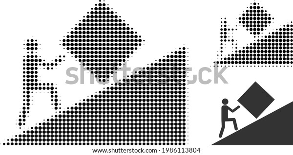 Pointless Task Halftone Dotted Icon Halftone Stock Vector (Royalty Free ...
