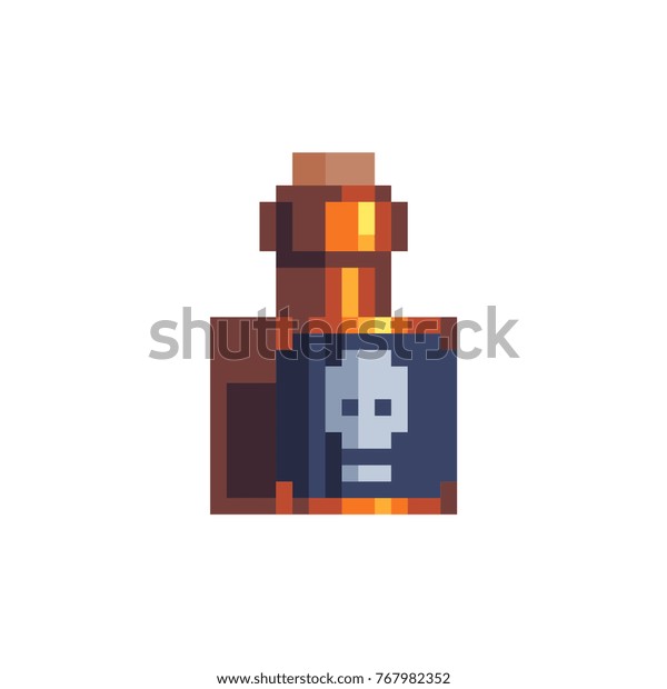 Poison Bottle Icon Pixel Art Flat Stock Vector (Royalty Free) 767982352 ...