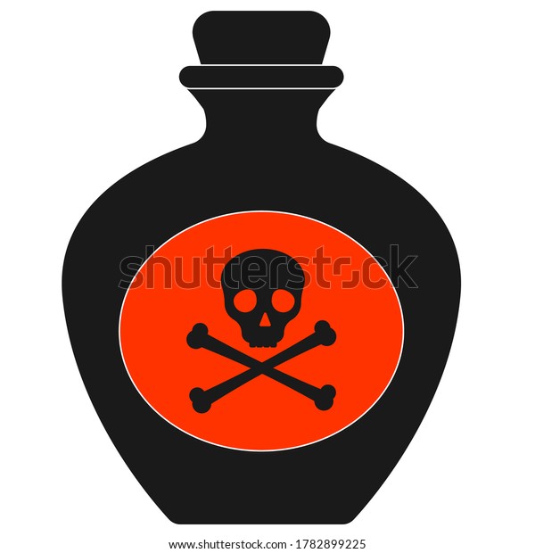Poison Bottle Icon Vector Illustration Toxic Stock Vector (Royalty Free ...