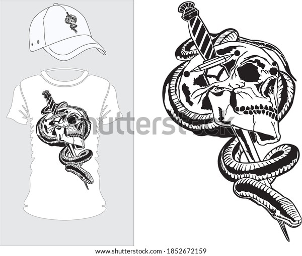 Poison Dagger Vintage Design Snake On Stock Vector (Royalty Free ...