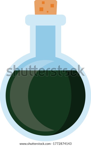 Poison Potion Acid Dark Green Glass Stock Vector (Royalty Free ...