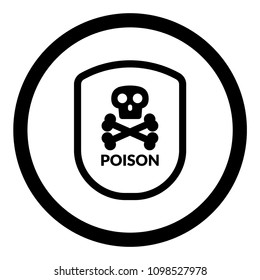 Poison Shieldprotection Poison Stock Vector (Royalty Free) 1098527978 ...