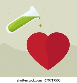 Poisoning Heart Vector Illustration Stock Vector (Royalty Free ...