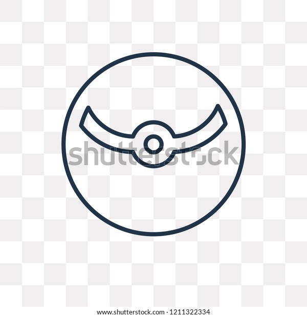 Pokeball Vector Outline Icon Isolated On Stock Vector (Royalty Free ...