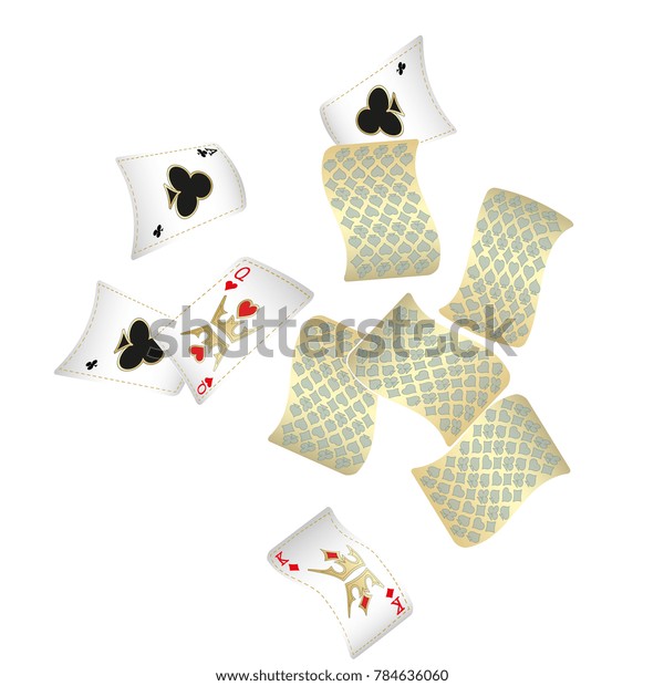 Poker Card Scattered Banner Vector Illustration Stock Vector (Royalty ...