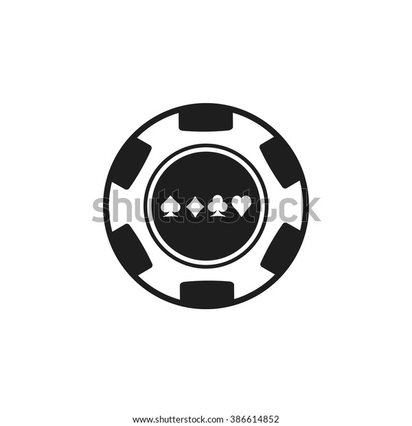 Poker Chip Vector Black Icon Poker Stock Vector (Royalty Free ...