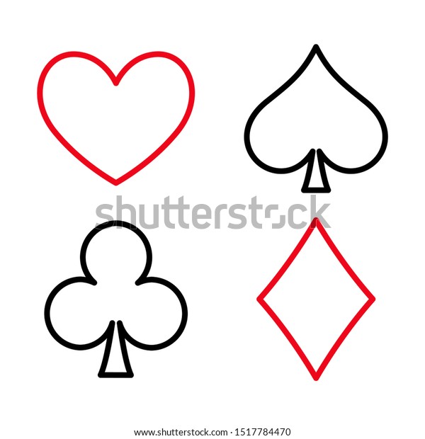 9,140 Card Suits Outlines Images, Stock Photos & Vectors | Shutterstock