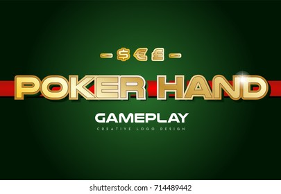 Poker Hand Text Gold Texture On Stock Vector (Royalty Free) 714489442 ...