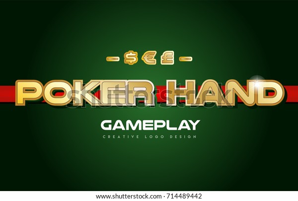 Poker Hand Text Gold Texture On Stock Vector (Royalty Free) 714489442 ...