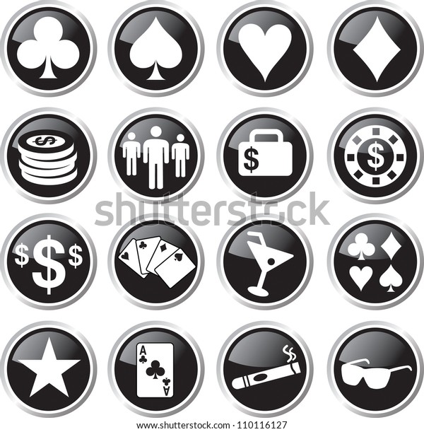 Poker Icon Set Stock Vector (Royalty Free) 110116127 | Shutterstock