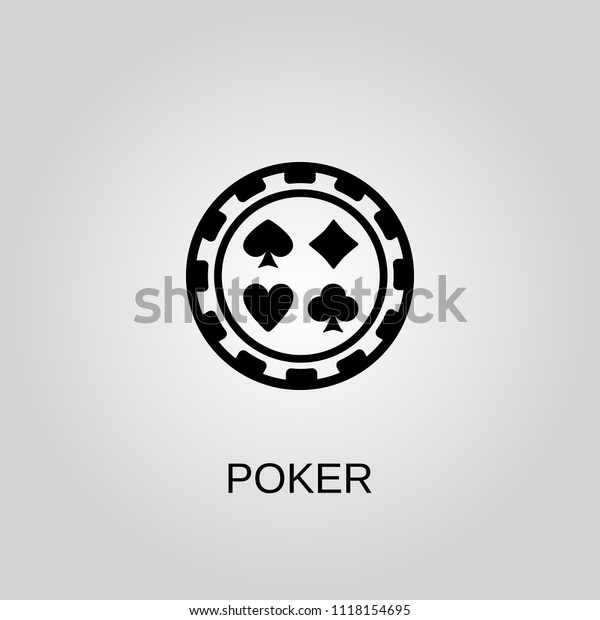 Poker Icon Poker Symbol Flat Design Stock Vector (Royalty Free ...