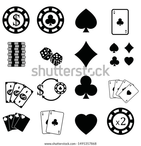 Poker Icons Set Vector Illustration Symbols Stock Vector (Royalty Free ...