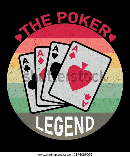 Poker Legend Born Play Poker Forced Stock Vector (Royalty Free ...