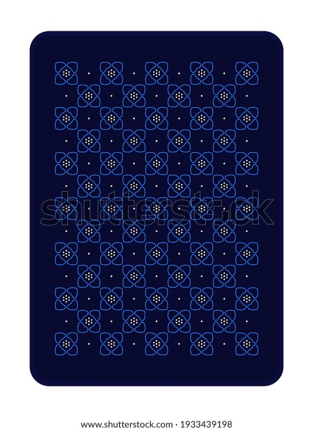 Poker Size Playing Card Backside Template Stock Vector (Royalty Free ...