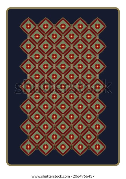 Poker Size Playing Card Backside Template Stock Vector (Royalty Free ...