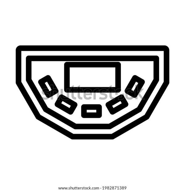 Poker Table Icon Editable Bold Outline Stock Vector (Royalty Free ...
