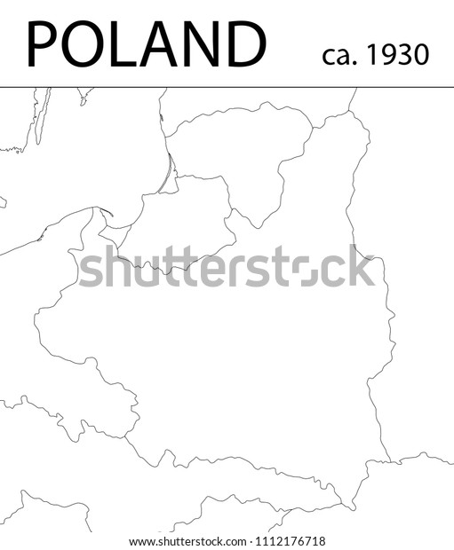 Poland Before World War Ii Contour Stock Vector (Royalty Free ...