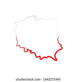 Poland Coloring Contour Map Vector Background Stock Vector (Royalty ...