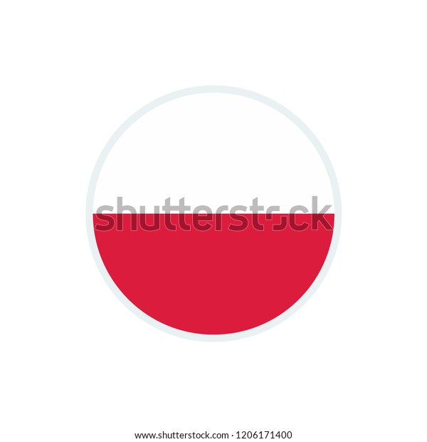Poland Flag Poland Circle Flag Stock Vector (Royalty Free) 1206171400 ...