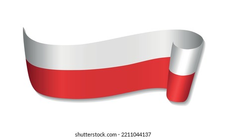 Poland Flag Symbolribbon Flag Poland Stock Vector (Royalty Free ...