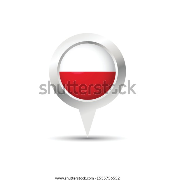 Poland Location Icon Vector Designscalable Vector Stock Vector (Royalty ...