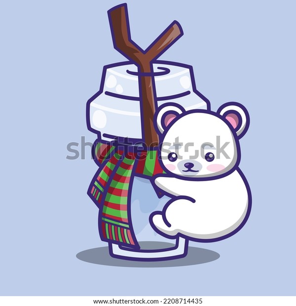 Polar Bear Cold Juice Drink Stock Vector (Royalty Free) 2208714435 ...