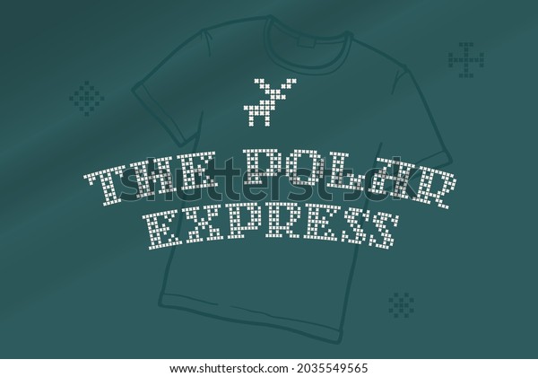Polar Express Lettering Made Thick Round Stock Vector (Royalty Free ...