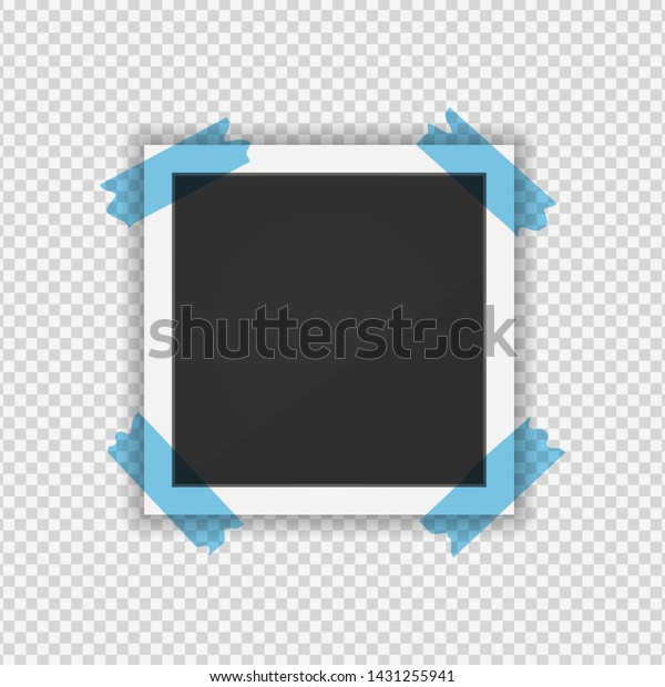 Polaroid photo frame. Square frame template with shadows isolated on ...